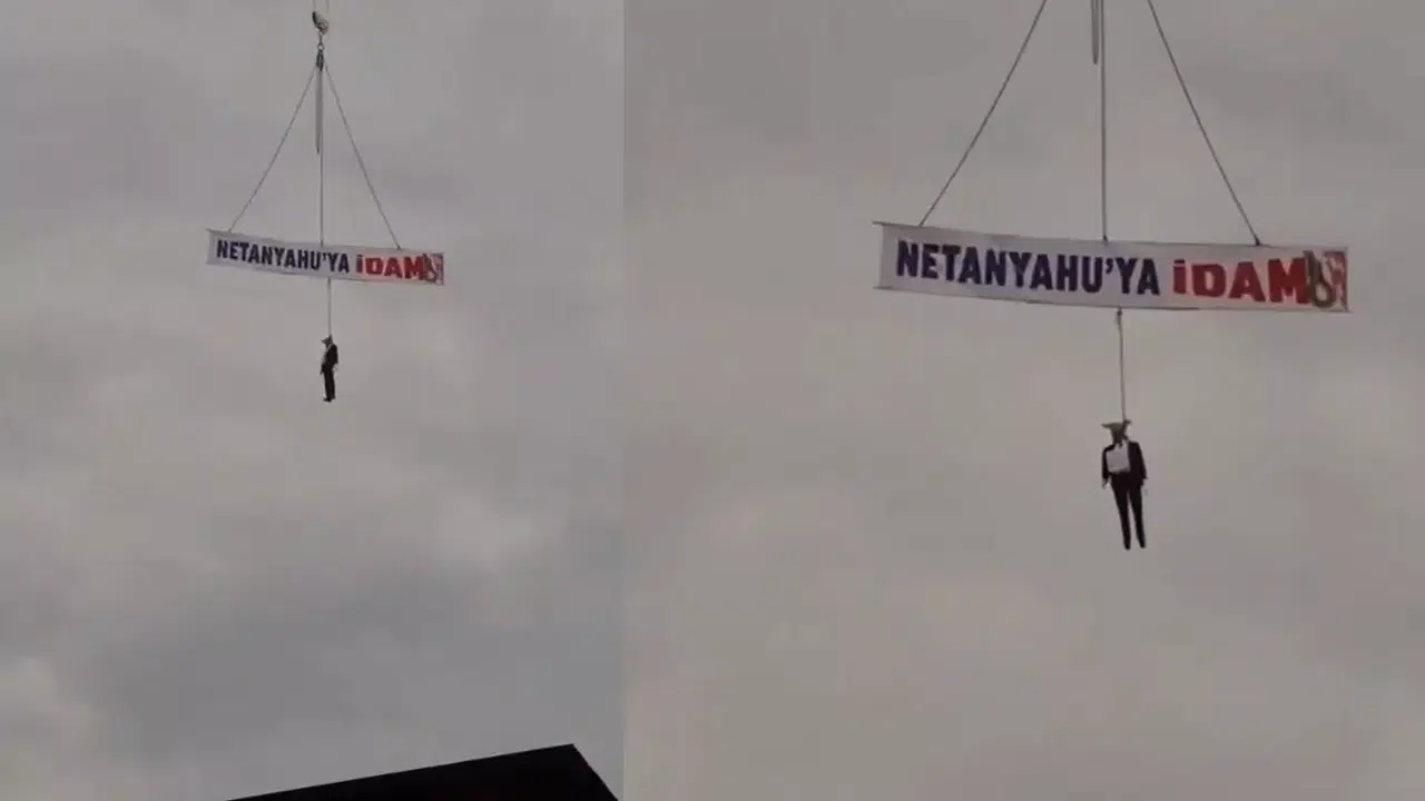 Trabzon'da Netanyahu'ya Karşı Özgün Bir Protesto: Maketle Dikkat Çekti